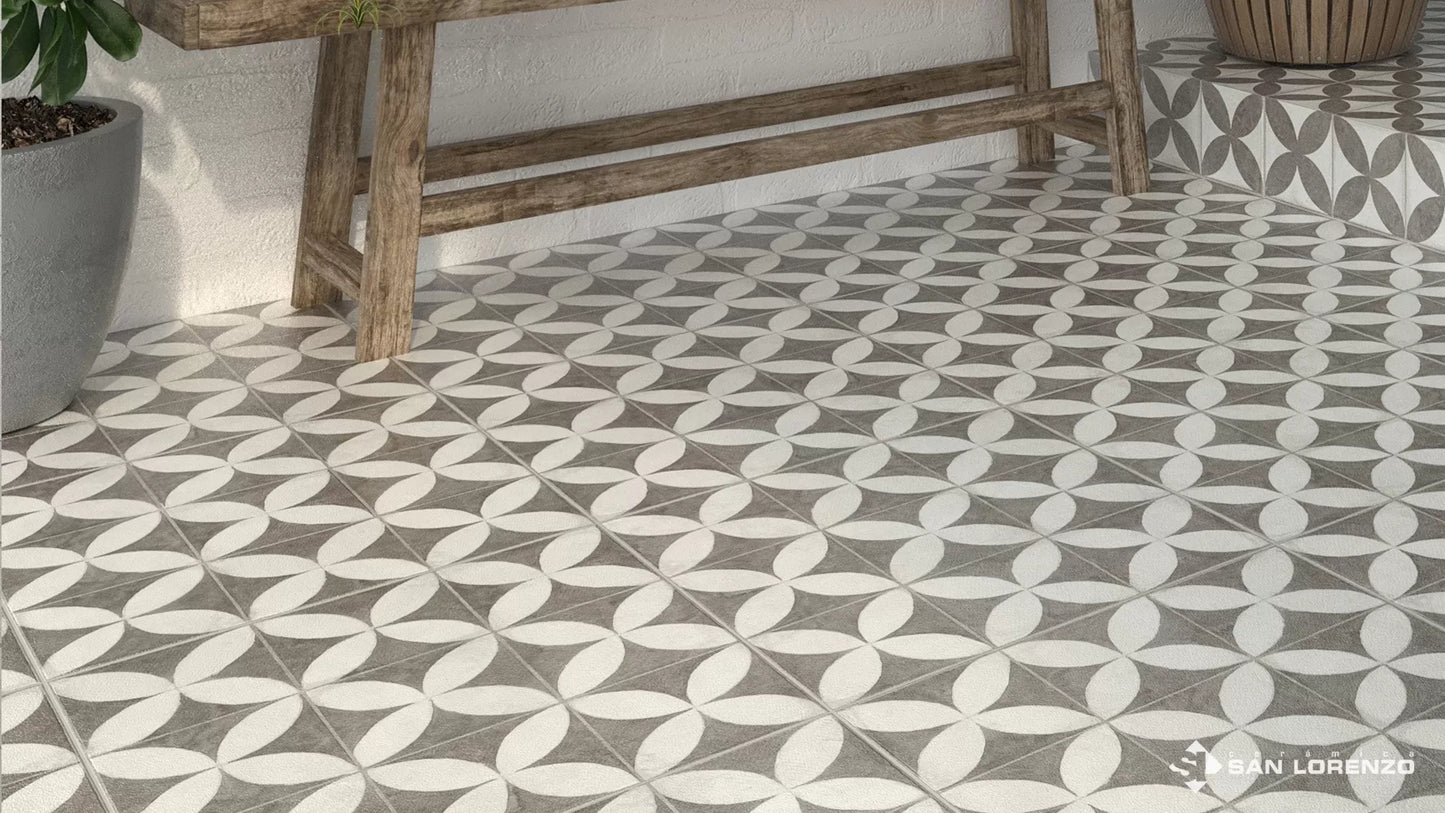 Flower White - 45.3x45.3 - Ceramica - San Lorenzo - 1era (m2) – Valle ...